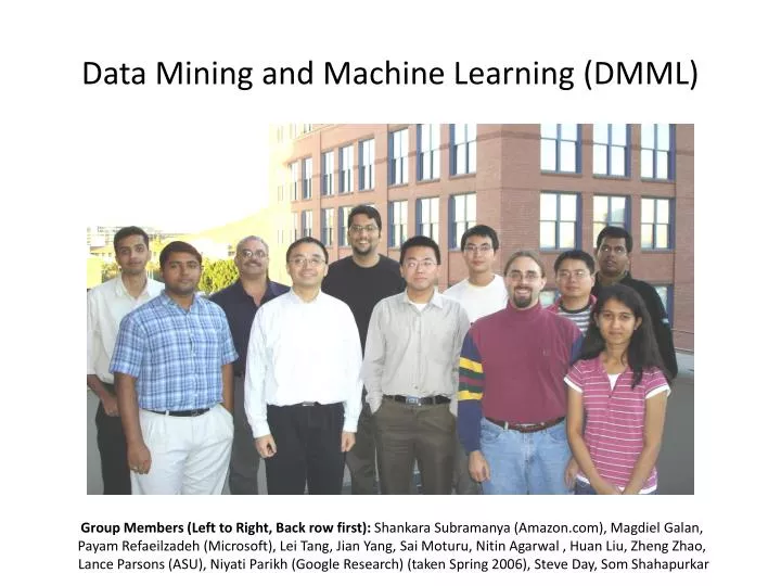 PPT - Data Mining and Machine Learning (DMML) PowerPoint Presentation, free download - ID:4788850