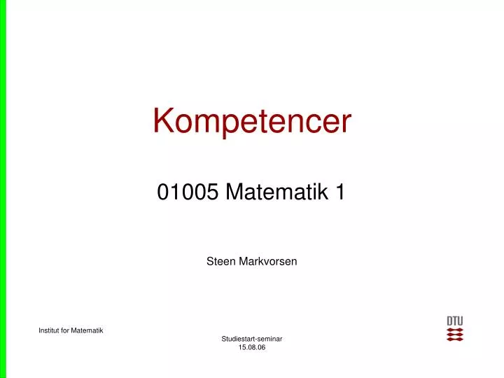 PPT - Kompetencer PowerPoint Presentation, free download - ID:4788854