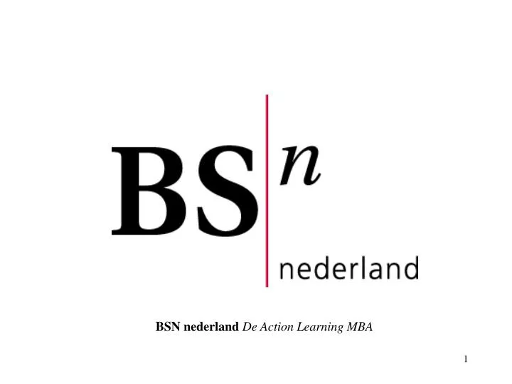 PPT - BSN nederland De Action Learning MBA PowerPoint Presentation ...