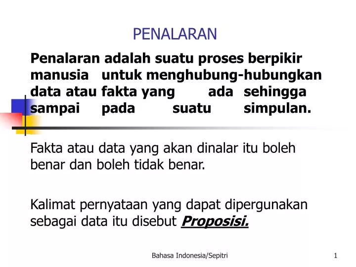 PPT - PENALARAN PowerPoint Presentation, free download - ID:4789016