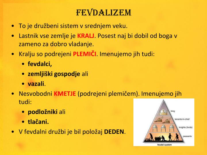 PPT - FEVDALNA DRUŽBA PowerPoint Presentation - ID:4789307