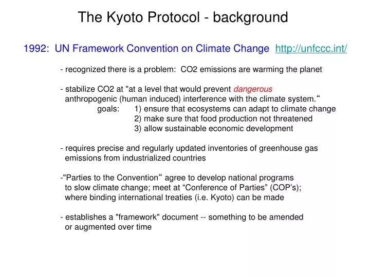 PPT - The Kyoto Protocol - background PowerPoint Presentation, free ...