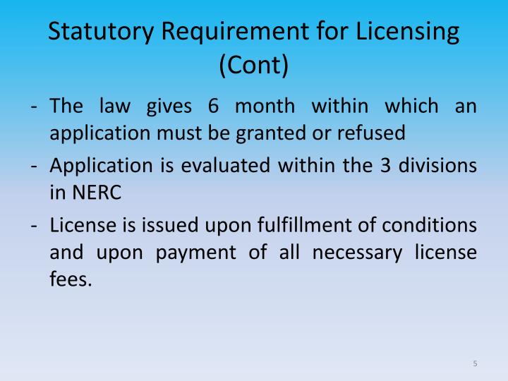 PPT - NERC LICENSING AND REGULATORY FRAMEWORK PowerPoint Presentation ...