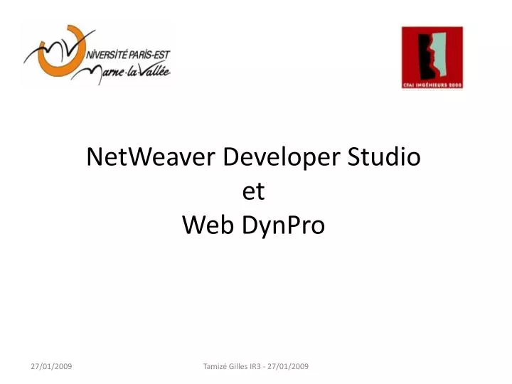 PPT - NetWeaver Developer Studio et Web DynPro PowerPoint Presentation ...