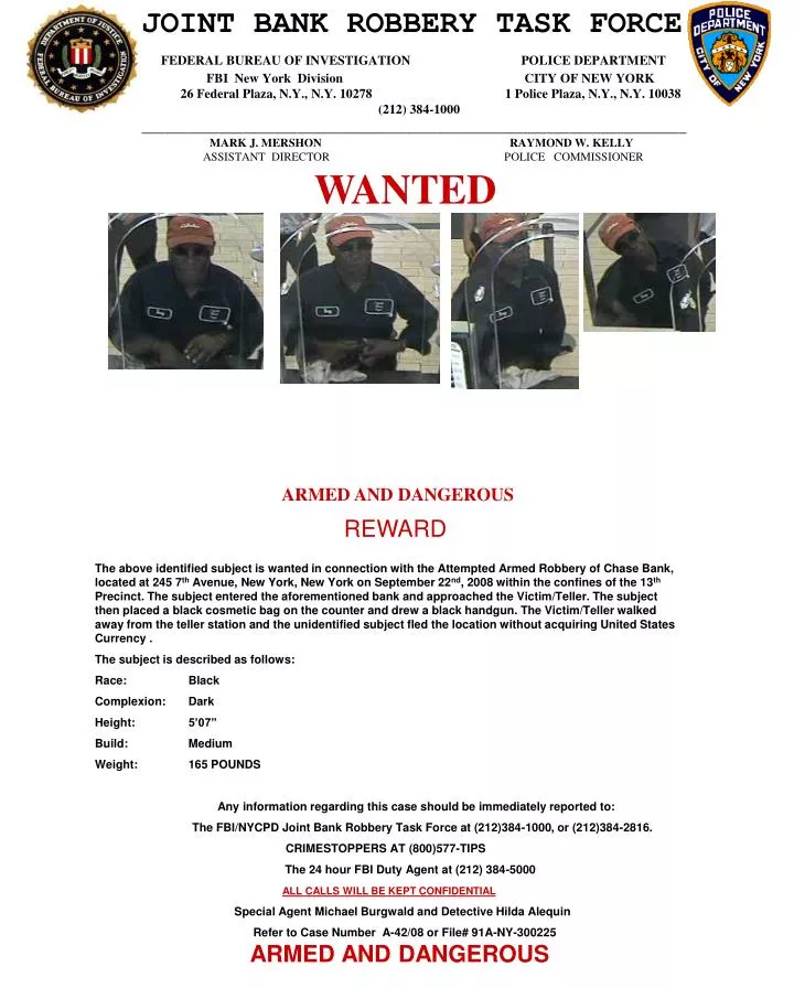 PPT - JOINT BANK ROBBERY TASK FORCE PowerPoint Presentation, free ...