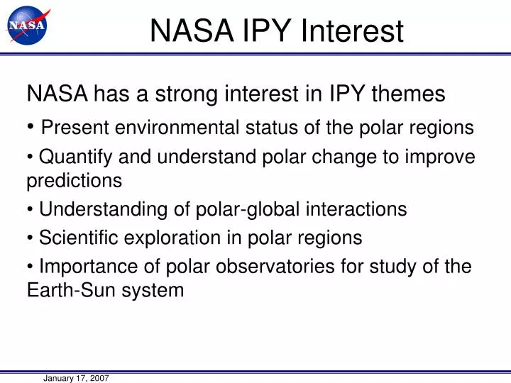 PPT - NASA IPY Interest PowerPoint Presentation, free download - ID:4791461