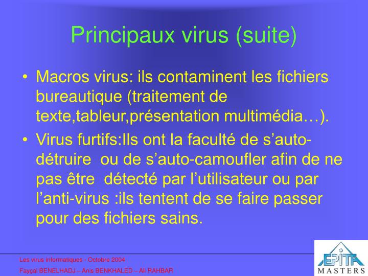 PPT - LES VIRUS INFORMATIQUES PowerPoint Presentation - ID:4791488