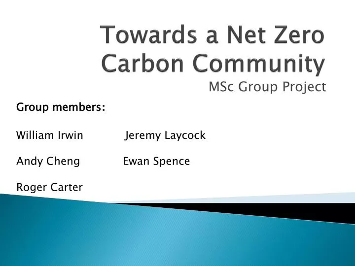 PPT - Towards a Net Zero Carbon Community PowerPoint Presentation, free ...