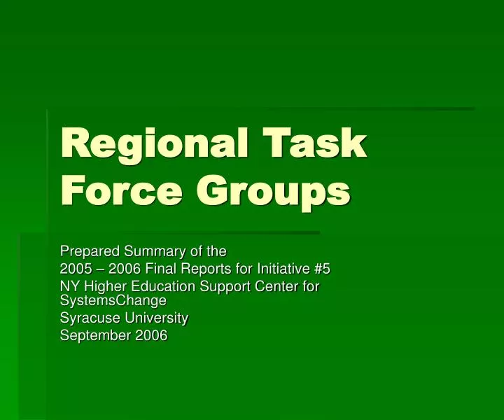 PPT - Regional Task Force Groups PowerPoint Presentation, free download ...