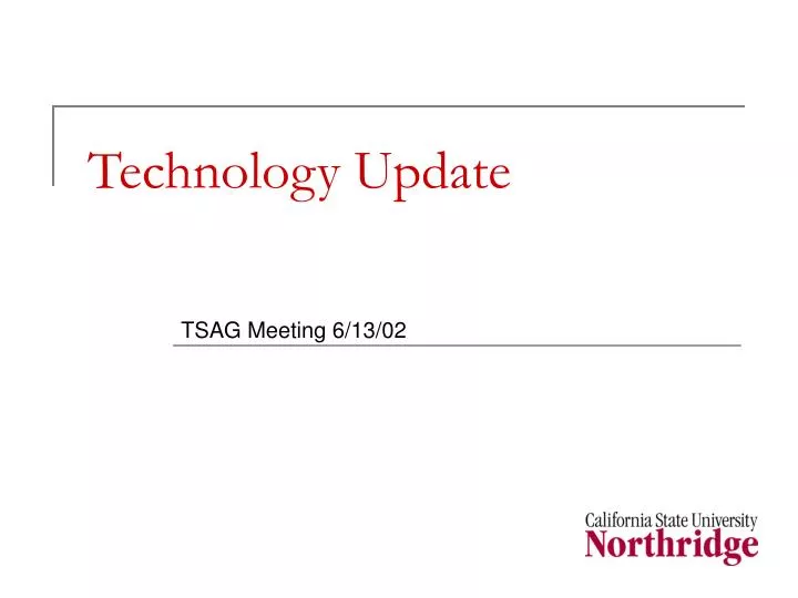 PPT - Technology Update PowerPoint Presentation, free download - ID:4793612