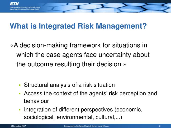 PPT - Integrated Risk Management PowerPoint Presentation - ID:4793714