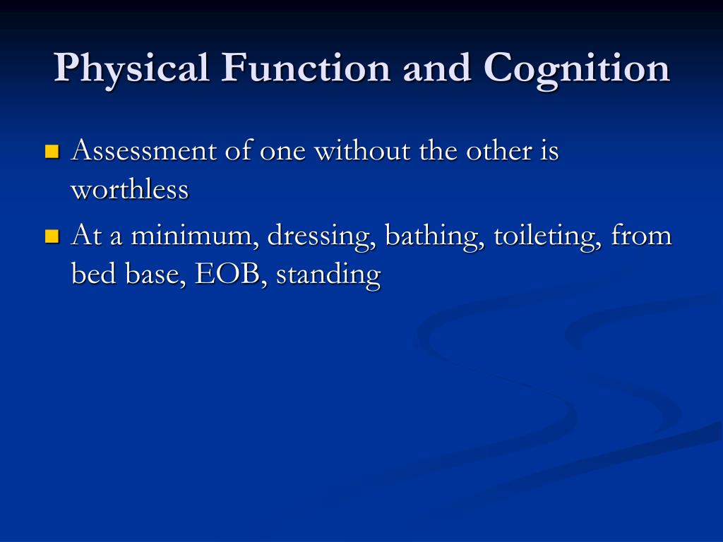 Ppt Assessing Cognitive Function In The Acute Care Setting Powerpoint