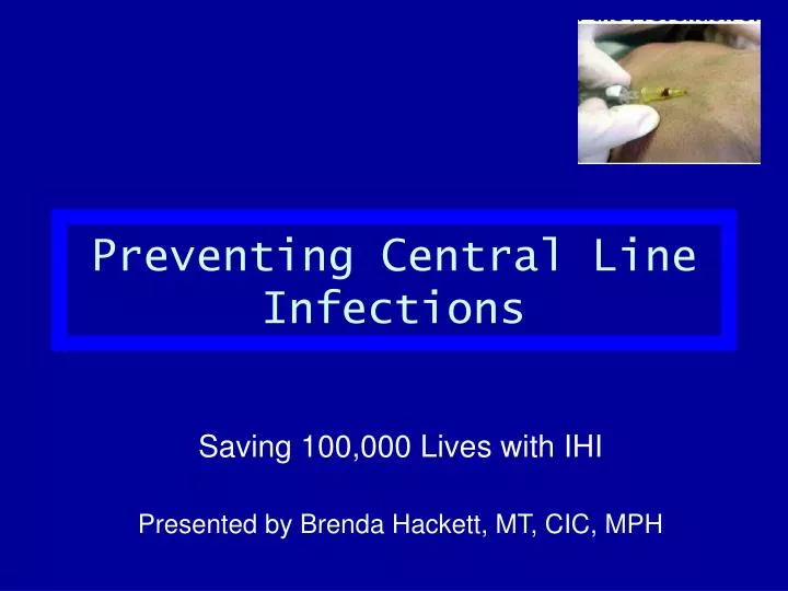 PPT - Preventing Central Line Infections PowerPoint Presentation, free ...