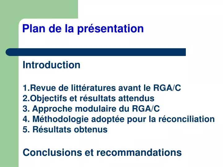 PPT - Plan de la présentation PowerPoint Presentation, free download ...