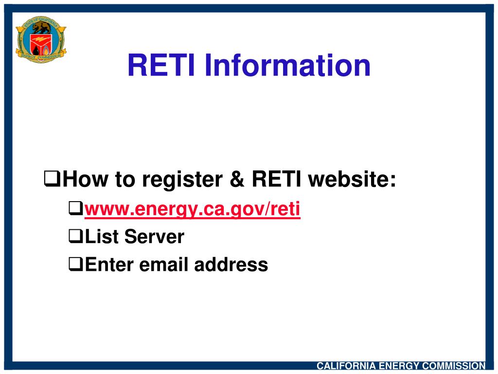 PPT - Renewable Energy Transmission Initiative (RETI) PowerPoint ...