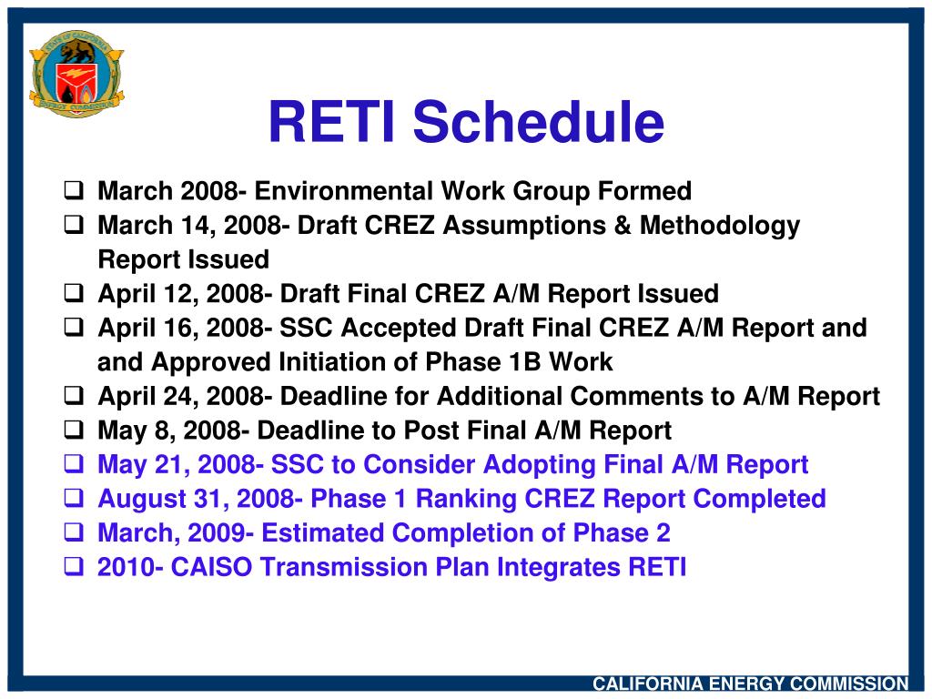 PPT - Renewable Energy Transmission Initiative (RETI) PowerPoint ...