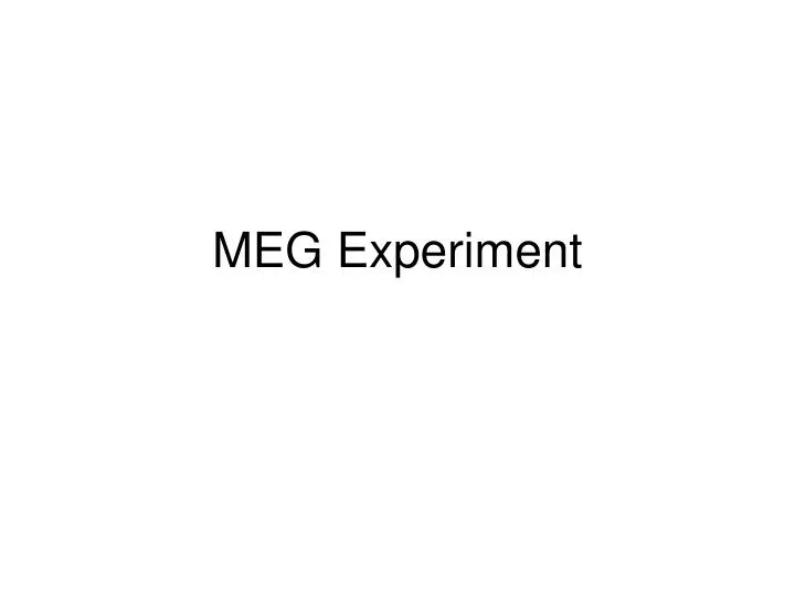 PPT - MEG Experiment PowerPoint Presentation, free download - ID:4796650