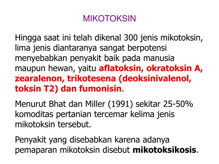 PPT - CEMARAN MIKOTOKSIN PADA MAKANAN PowerPoint Presentation - ID:4797011