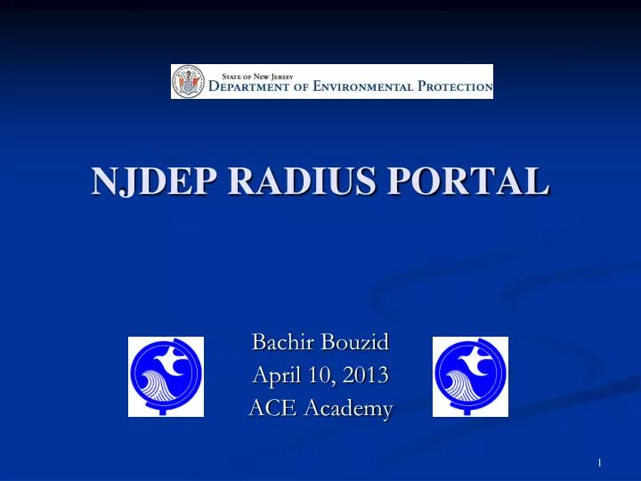 PPT - NJDEP RADIUS PORTAL PowerPoint Presentation, free download - ID ...