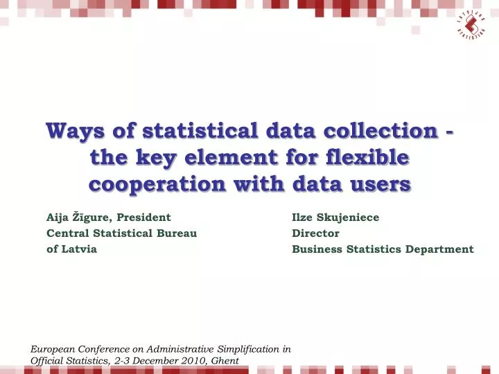 Ppt Ways Of Statistical Data Collection The Key Element For