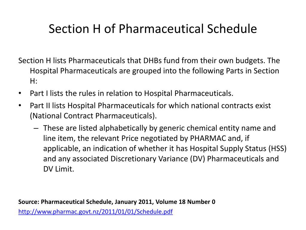 PPT - PHARMAC, Pharmaceutical Schedule and Subsidy for Medicines and ...