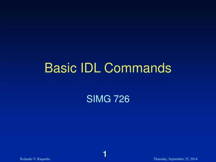 PPT - Basic IDL Commands PowerPoint Presentation, free download - ID ... PPT - Basic IDL Commands PowerPoint Presentation, free download - ID ...
