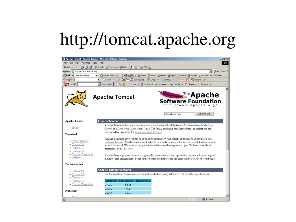 Ppt An Environment For Java Servlet And Jsp Development ~ Apache Tomcat ~ Powerpoint
