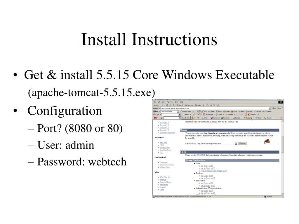 Ppt An Environment For Java Servlet And Jsp Development ~ Apache Tomcat ~ Powerpoint