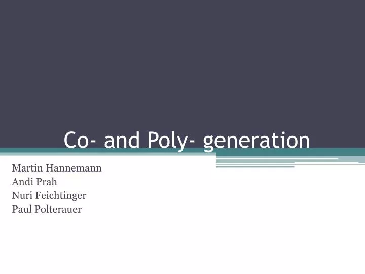 PPT - Co- and Poly- generation PowerPoint Presentation, free download ...