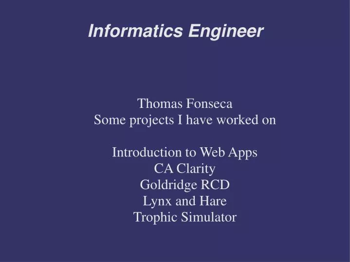 PPT - Informatics Engineer PowerPoint Presentation, free download - ID ...