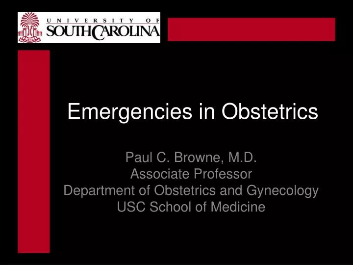 PPT - Emergencies in Obstetrics PowerPoint Presentation, free download ...
