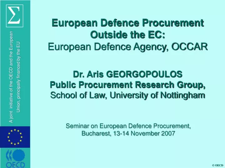 PPT - European Defence Procurement Outside the EC: European Defence ...