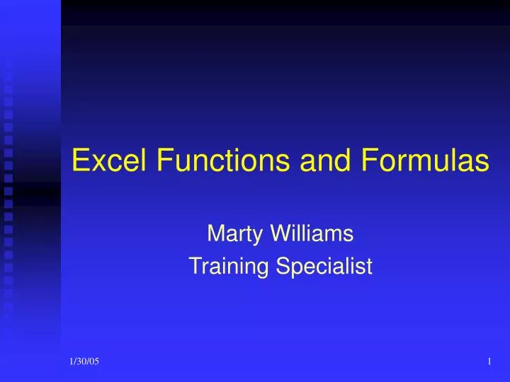 PPT Excel Functions And Formulas PowerPoint Presentation Free 