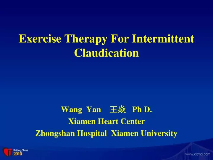 Ppt Exercise Therapy For Intermittent Claudication Powerpoint Presentation Id 4803259