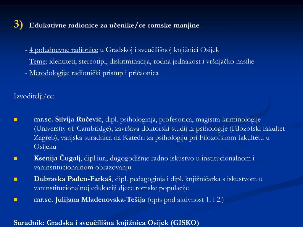 PPT - “Obrazovanje za rodnu jednakost” “Education on Gender Equality ...