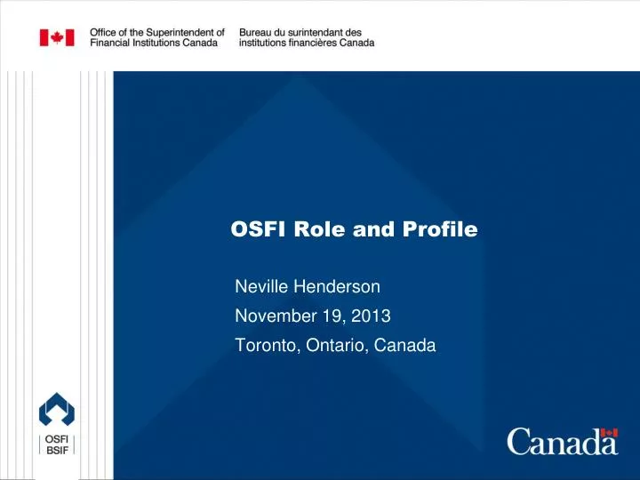 PPT - OSFI Role and Profile PowerPoint Presentation, free download - ID ...