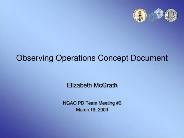 PPT - Observing Operations Concept Document PowerPoint Presentation ...