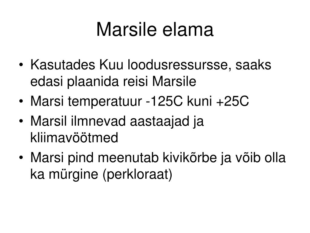 PPT - Naaberplaneetide koloniseerimise võimalikkus PowerPoint ...