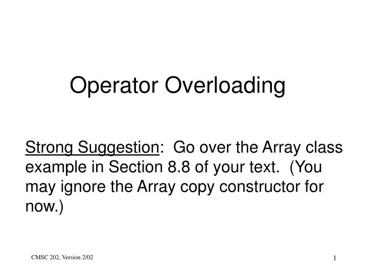 PPT - Operator Overloading PowerPoint Presentation, free download - ID ... PPT - Operator Overloading PowerPoint Presentation, free download - ID ...