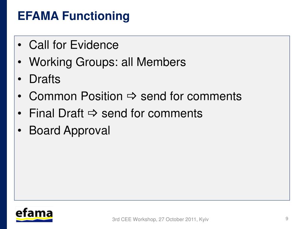 PPT - Regulatory Agenda for European Asset Management and Funds : EFAMA ...