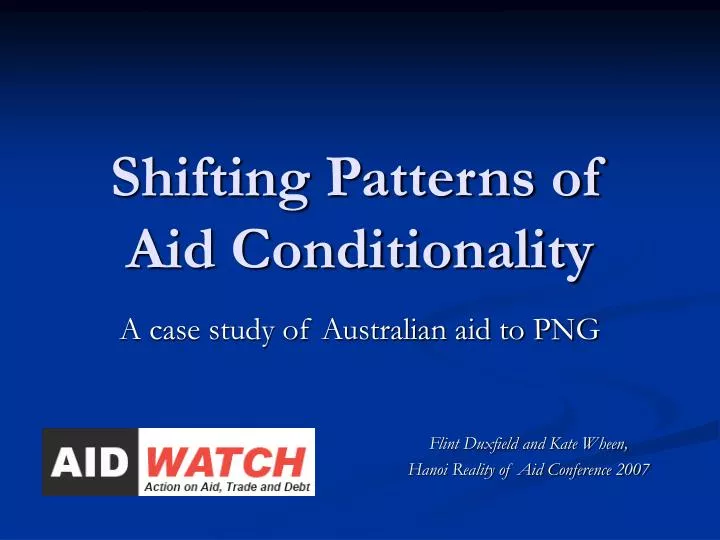 PPT - Shifting Patterns of Aid Conditionality PowerPoint Presentation ...