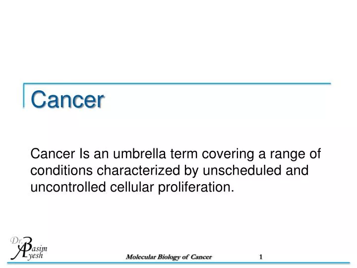 PPT - Cancer PowerPoint Presentation, free download - ID:4805856