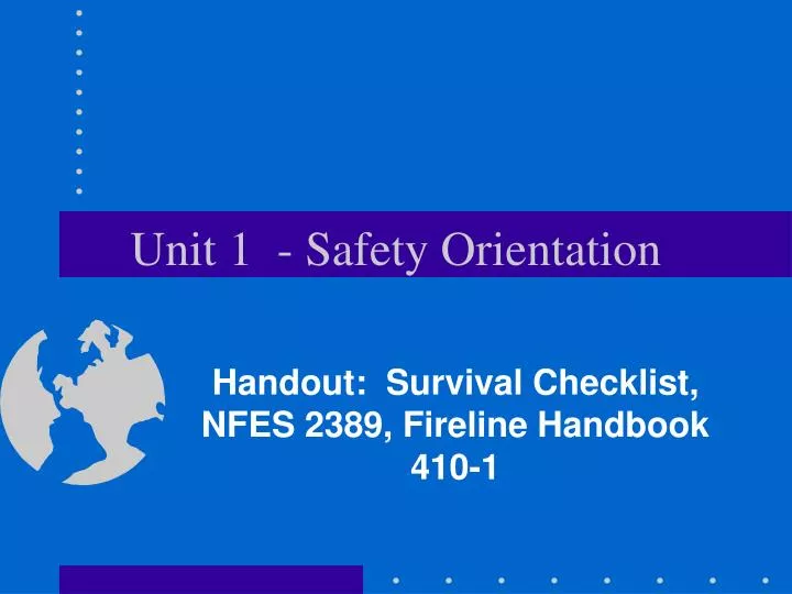 PPT - Unit 1 - Safety Orientation PowerPoint Presentation, free ...
