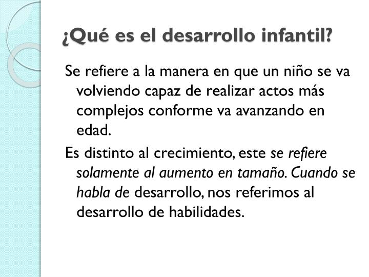 PPT - Desarrollo infantil PowerPoint Presentation - ID:4807129