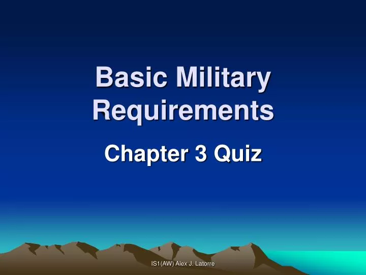 PPT - Basic Military Requirements PowerPoint Presentation, free ...