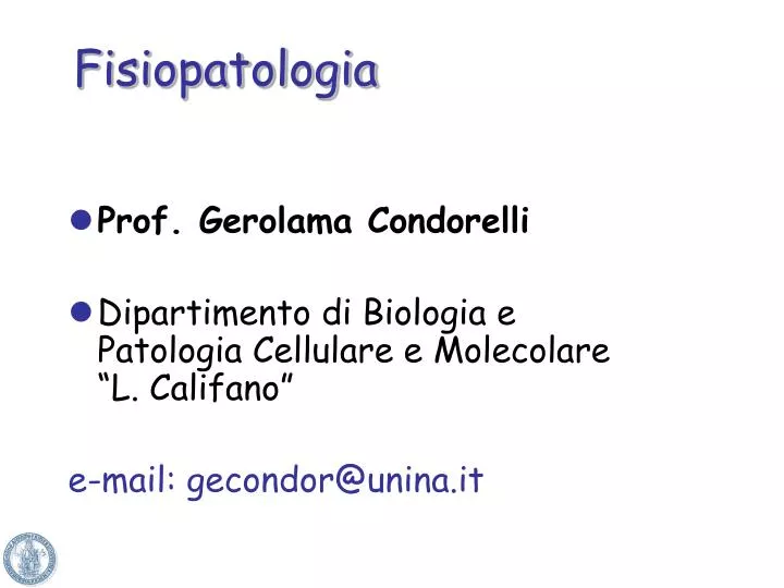 PPT - Fisiopatologia PowerPoint Presentation, free download - ID:4808149