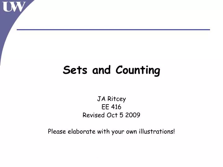 PPT - Sets and Counting PowerPoint Presentation, free download - ID:4808537