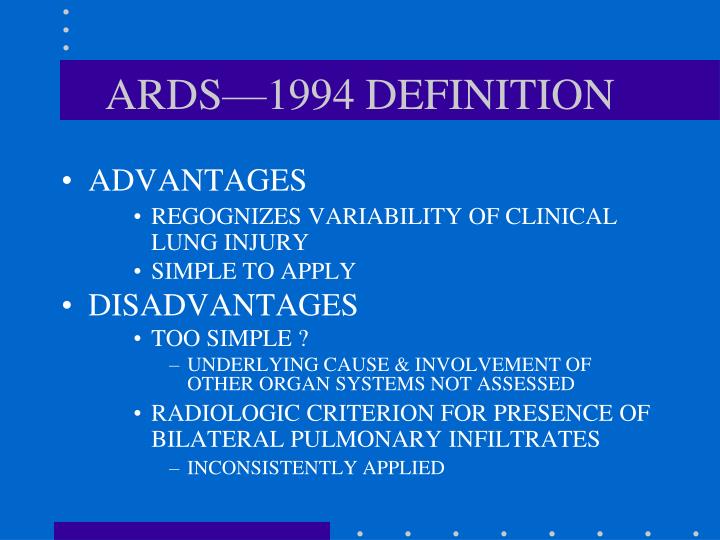 PPT - MANAGEMENT OF ARDS PowerPoint Presentation - ID:4810075