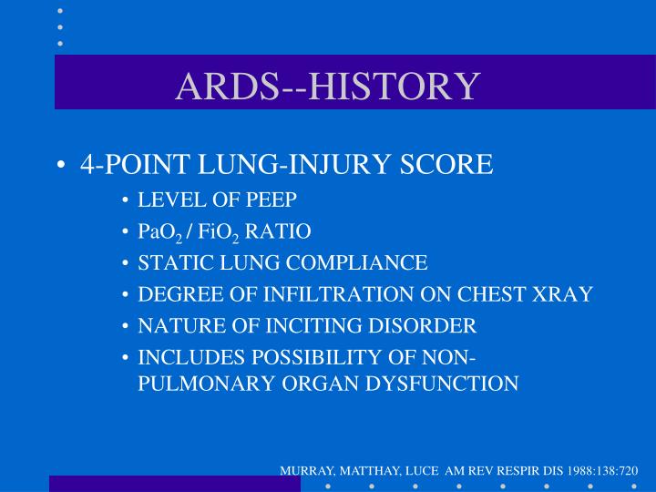 PPT - MANAGEMENT OF ARDS PowerPoint Presentation - ID:4810075