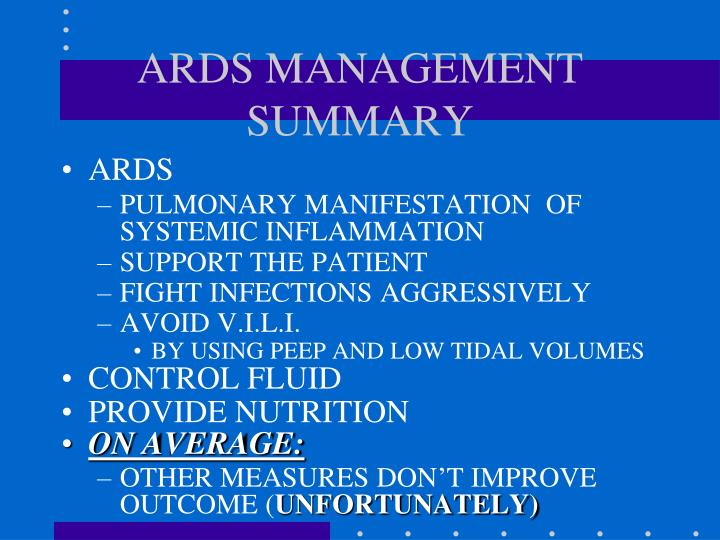 PPT - MANAGEMENT OF ARDS PowerPoint Presentation - ID:4810075